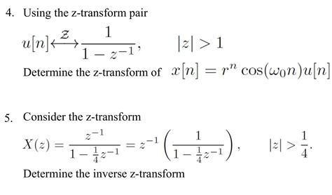 Solved Using The Z Transform Pair Determine The Chegg