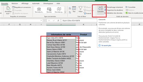 Comment séparer du texte dune cellule dans plusieurs cellules Espritacademique