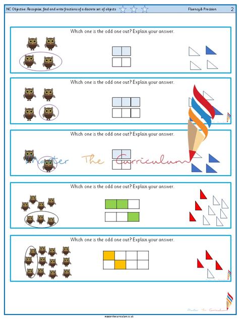 Year 2 Recognise Find And Write Fractions Of A Discrete Set Of
