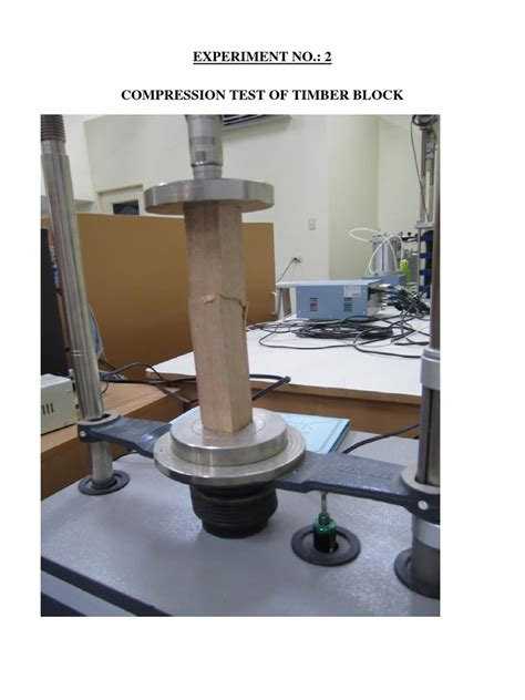 Experiment 2 Compression Test Of Timber Specimen Pdf Fracture
