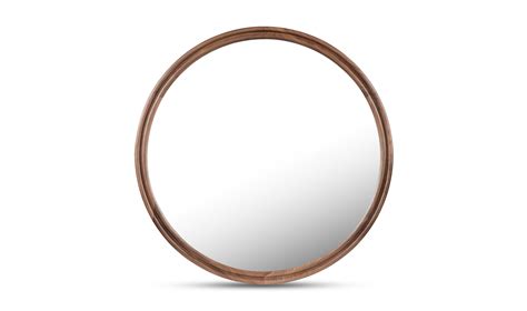 Alcott Large Round Mirror Walnut The Carpentry Shop Co