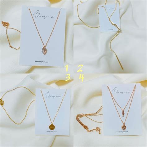 여성목걸이 모음나뭇잎생로랑st코인더블체인 헬로마켓
