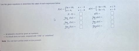 Solved Use The Given Equations To Determine The Value Of Chegg