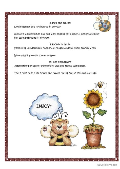 10 Common Binomial Expressions I English Esl Worksheets Pdf And Doc