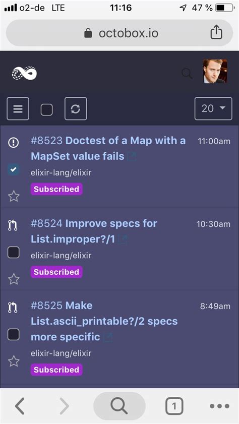 mobile multi select not working correctly · issue 1360 · octobox