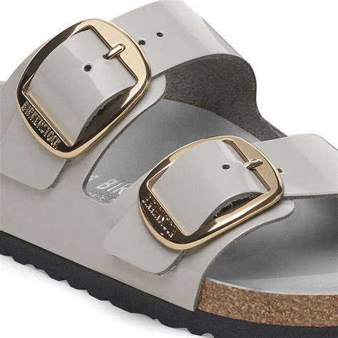 Arizona Big Buckle Cuir Naturel Verni High Shine Stone Coin Birkenstock