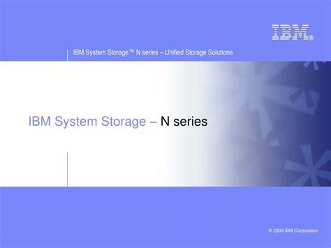 PPT IBM System Storage N Series PowerPoint Presentation Free Download ID 721219