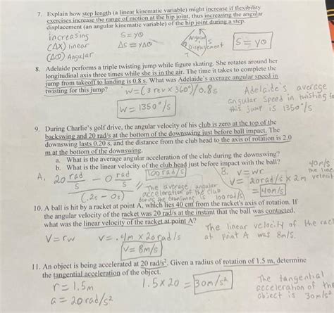 Solved 7 Explain How Step Length A Linear Kinematic