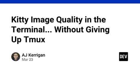 Kitty Image Quality In The Terminal Without Giving Up Tmux Dev Community