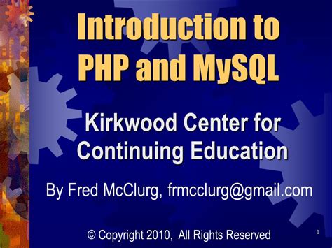 Kirkwood Center For Continuing Education Introduction To PHP And MySQL