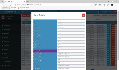 Invoice Generation And Management ASP NET Core EF MSSQL By Shaheddev