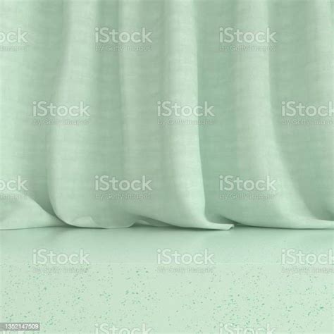 기하학적 모양의 3d 렌더링 된 내부 바닥에 연단 커튼 제품 프레젠테이션을 위한 플랫폼 배경 모의 0명에 대한 스톡 사진 및 기타 이미지 Istock