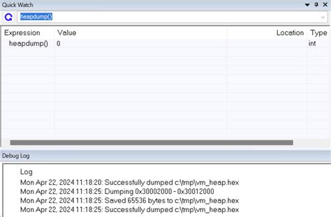how to dump vee memory from a running device using iar with microej sdk