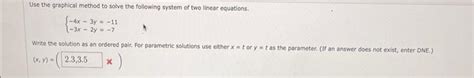 Solved Use The Graphical Method To Solve The Following Chegg