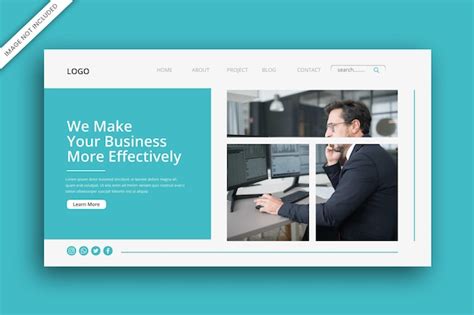 Designvorlage Für Die Online Business Ui Landingpage Premium Vektor