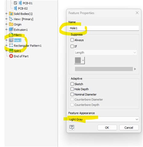 Solved How To Set A Feature Face Or Part Color From Variable