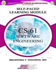 Module 5 Module 8 Software Engineering 1 Pdf SELF PACED LEARNING MODULE CS 61 SOFTWARE