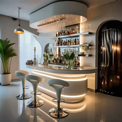 Versatile Curved Restaurant Bar Counter Available In Arch And L Shapes