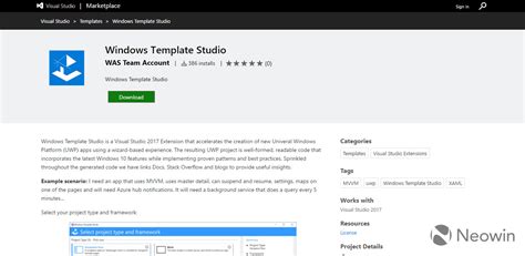 Microsoft To Announce Windows Template Studio Making It Easier For Devs To Create UWP Apps Neowin