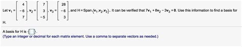Solved Let V V V And H Span V V V It Chegg Com
