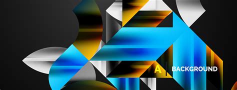 Abstract Geometric Shapes Symbolizing Creative Technology Digital Art Social Communication And