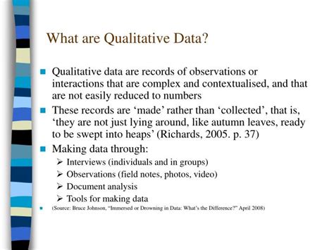 Qualitative Data Examples