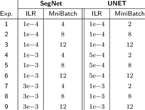 Hyperparameters Used For Training The Dnns Nine Experiments For Each