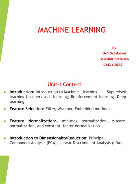 Mlunit 1 Pdf Machine Learning Receiver Operating Characteristic