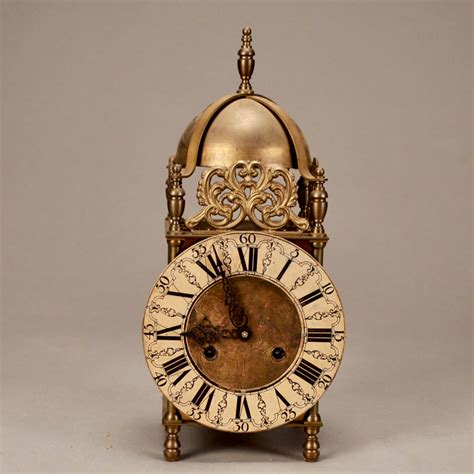 Lot 223 Franz Hermie Lantern Clock With Time And Strike 15″ H 6 1 2″ W 5 1 2″ D