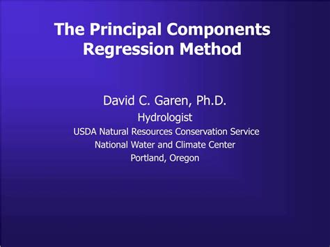 ppt principal components regression method application and benefits