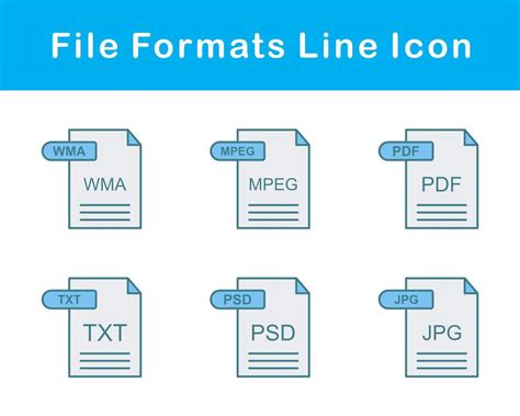 File Formats Vector Icon Set 21460044 Vector Art At Vecteezy