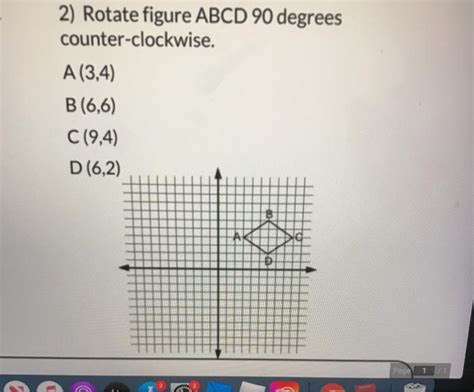 Solved 2 Rotate Figure Abcd 90 Degrees Counter Clockwise