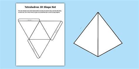 Tetrahedron Net 3d Shape Grade 3 4 5 Math Twinkl Usa