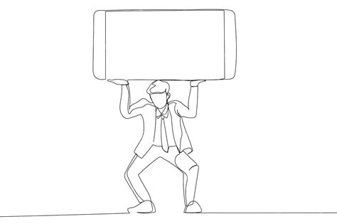 Premium Vector Illustration Of Man Is Balancing A Giant Cell Smart