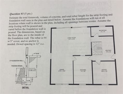 solved question 3 5 pts estimate the total formwork