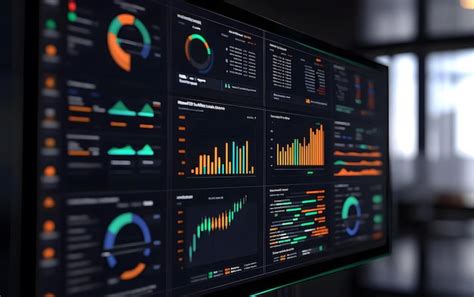 A Closeup View Of A Modern Dashboard Interface Featuring Graphs And