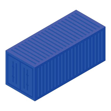 Isometric Blue Shipping Container Illustration 46041685 Vector Art At