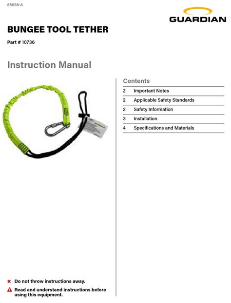 Guardian 10736 Instruction Manual Pdf Download Manualslib