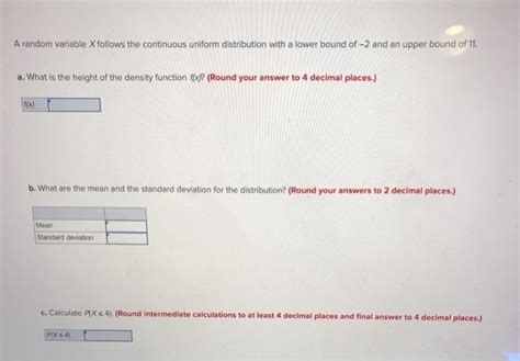 Solved A Random Variable X Follows The Continuous Uniform