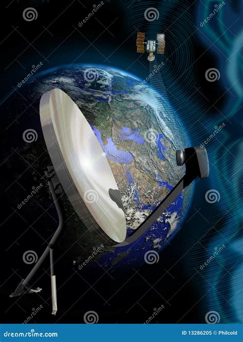 Satellite Connection Stock Illustration Illustration Of Radar 13286205