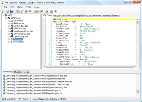 VB Migration Partner Using VB Migration Partner