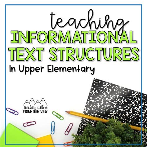 Nonfiction Text Structure Anchor Chart