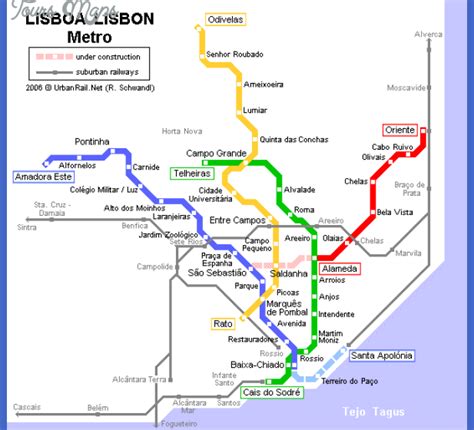 Lisbon Metro Map Map Travel Holiday Vacations