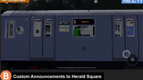 Roblox Pta Custom B Shuttle Train Announcements To Herald Square Youtube