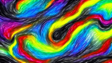 Digital Painting Of Twisting Rainbow In Black Sky Stable Diffusion