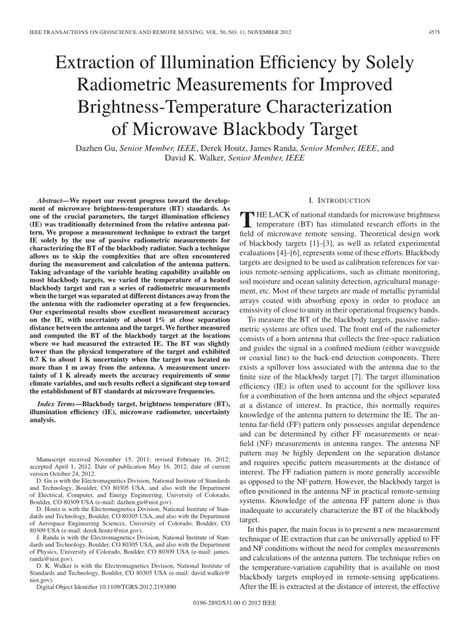 Pdf Extraction Of Illumination Efficiency By Solely Radiometric Measurements For Improved