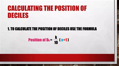 Measures Of Position For Ungrouped Data Quartiles Deciles