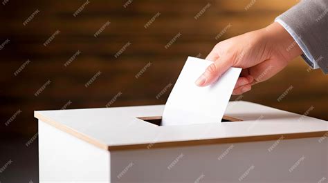 Premium Photo National Ballot An Individual Supporter Inserting