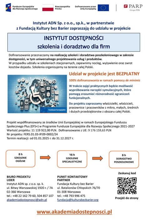 Dołącz Do Projektu „instytut Dostępności Szkolenia I Doradztwo Dla