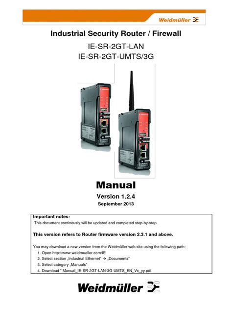 Manual Redes Router Weidmuller Pdf Computer Network Router